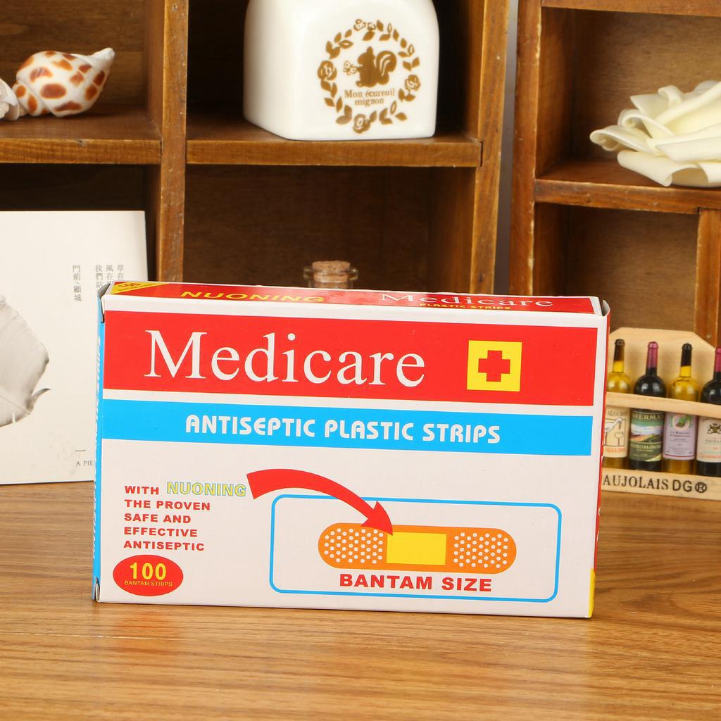 JM# 100 Pcs Medical Plaster Strips Adhesive Antiseptic Bandage Band Aid ...