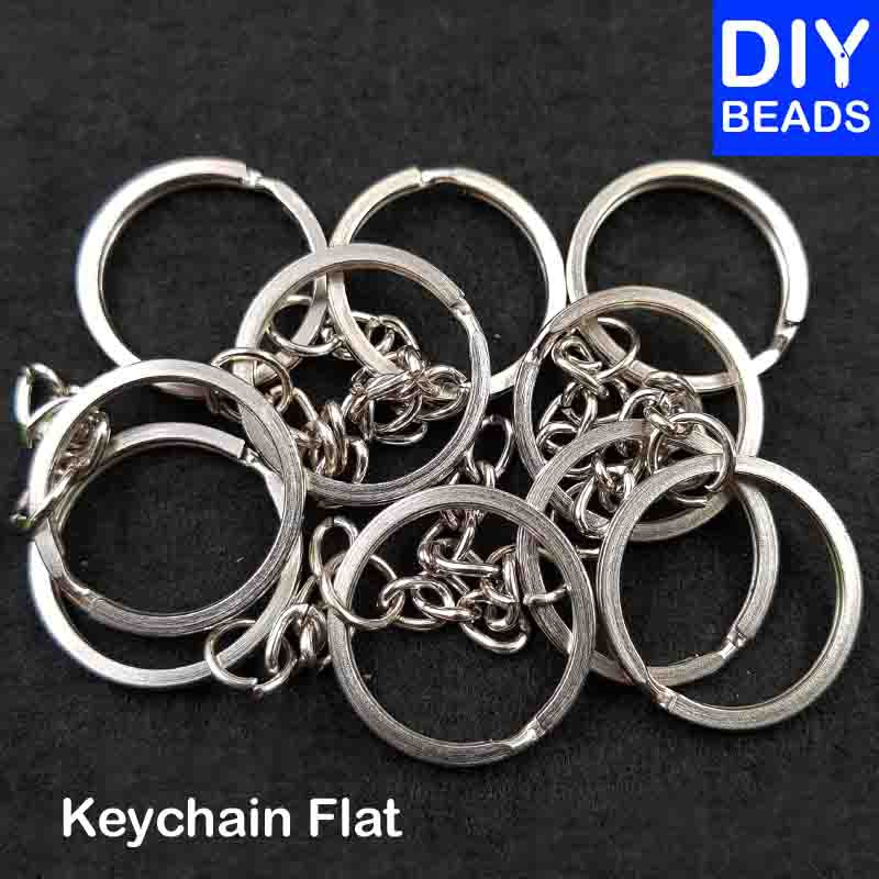 Diy Beads Metal Keychain Flat w/Jumrings | Shopee Philippines