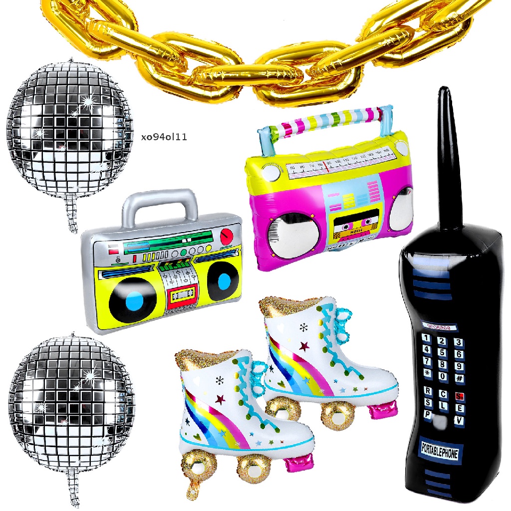 xo 29 Pcs 80s 90s Party Decorations Inflatable Chain Balloons ...
