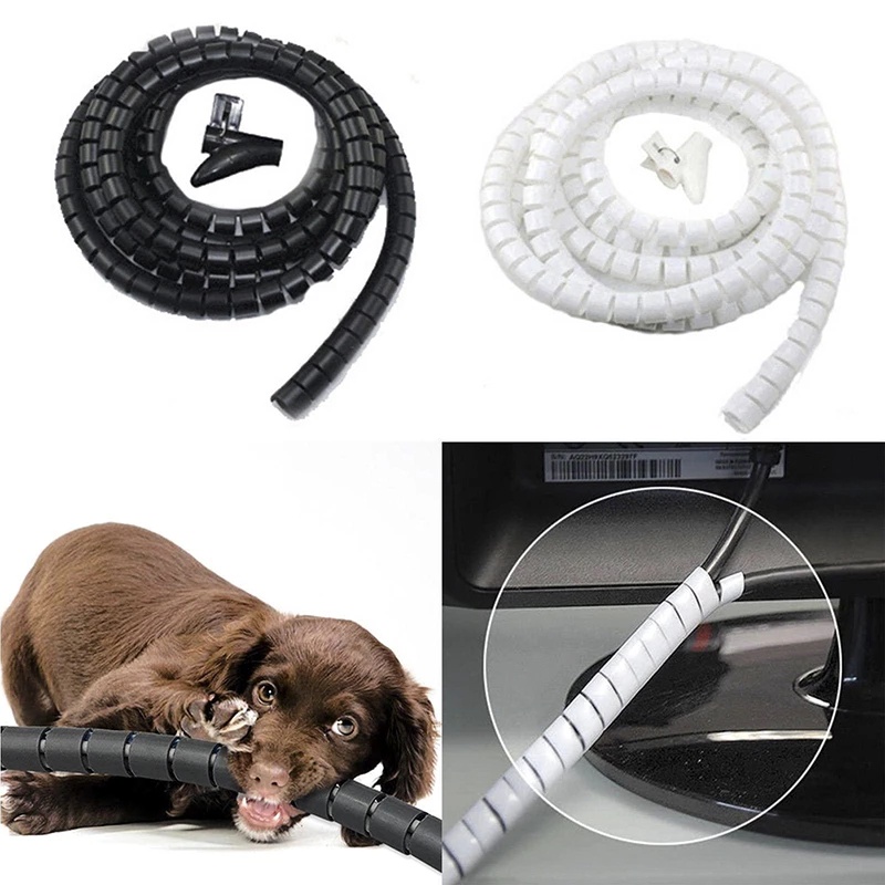 Reusable Cable Wire Organizer, Flexible Spiral Tube Wire Management ...