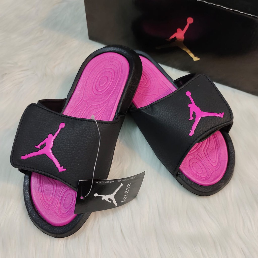 E-021 Air Jordan Hydro Pink Black Slipper Sandals | Shopee Philippines