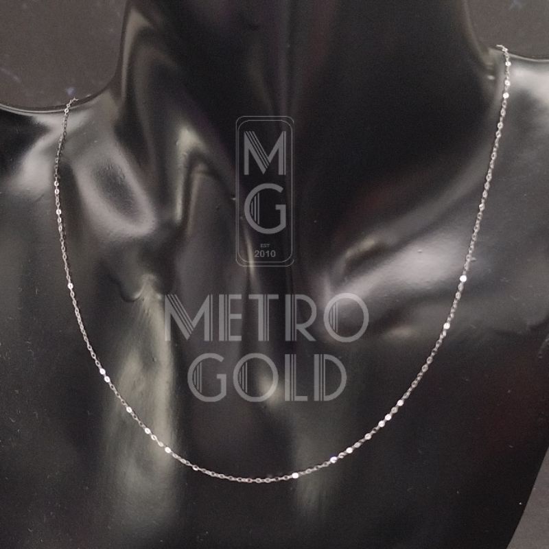 18K Saudi White Gold Fine Tauco Chain | Shopee Philippines