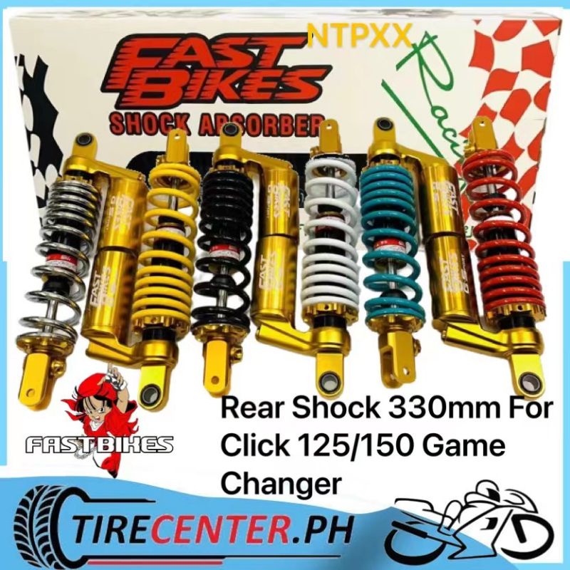 REAR SHOCK FASTBIKES 330mm for CLICK125/CLICK150/CLICK GAME CHANGER ...
