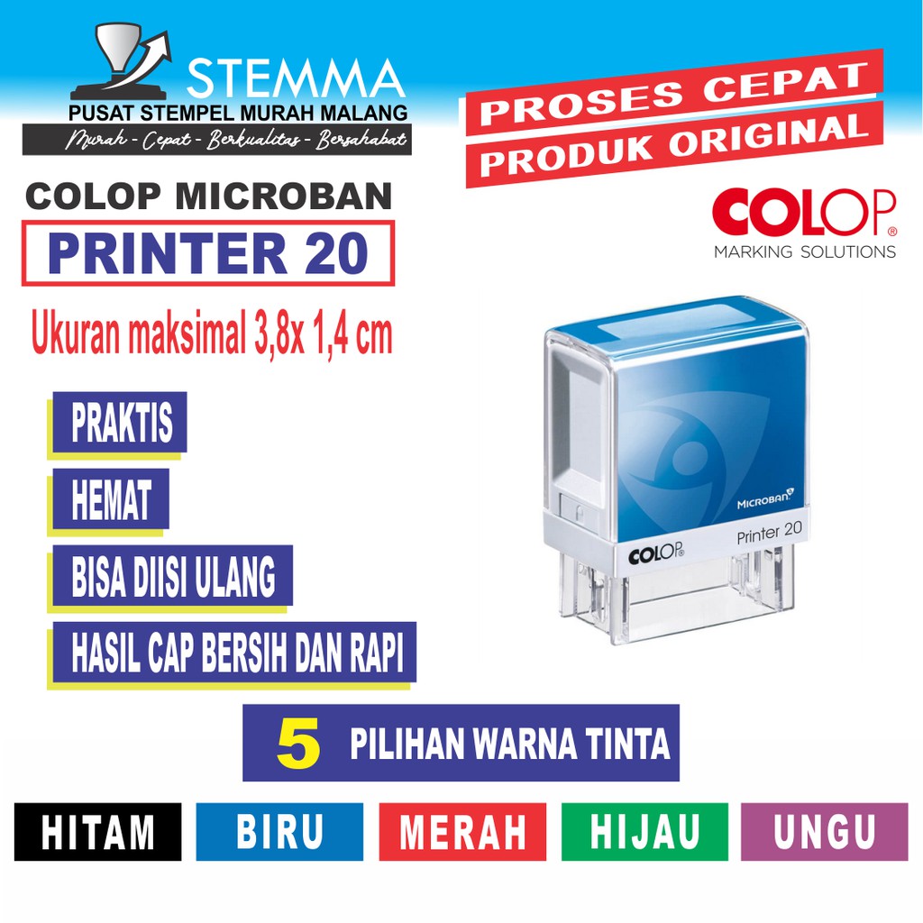 Microban 20 Colop Stamp/Trodat/Practical Stamp/Automatic Stamp/Business Stamp/Doctor | Shopee ...