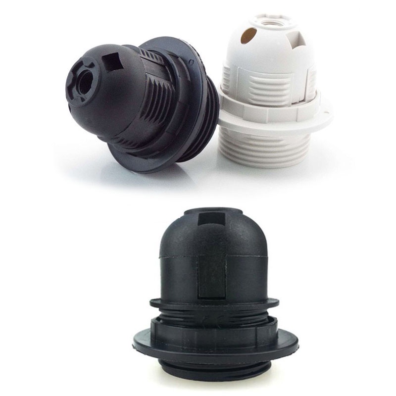 E27 Light Bulb Lamp Holders 250V 4A Plastic Full Half Screw Lamp Holder ...