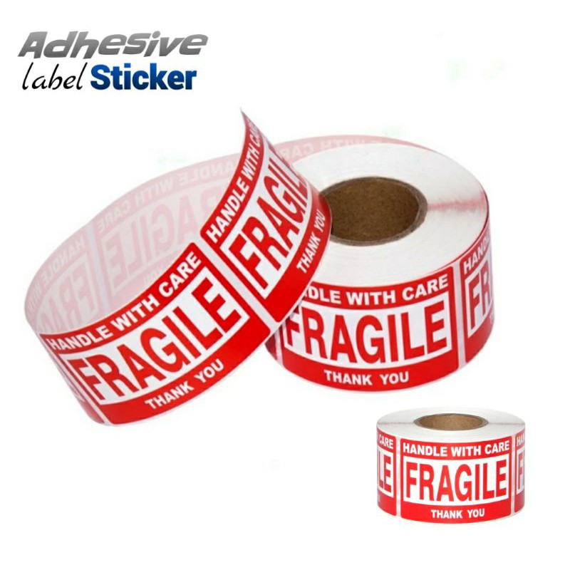 Adhesive Fragile Sticker for shipping for packaging label. | Shopee ...