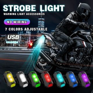 LED flash motorcycle strobe lights warning light rechargeable flashing ...