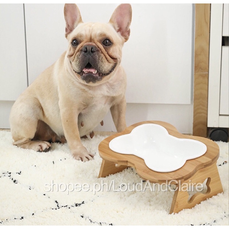 Elevated Bone-Shaped Pet Food Bowl (Designed for Dogs with Big Appetite ...