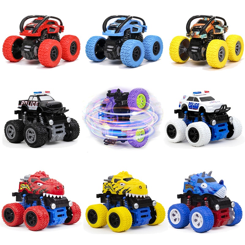 Toy car Truck Inertia Big Wheel Truck 360 Degree Flipping Car Inertia ...