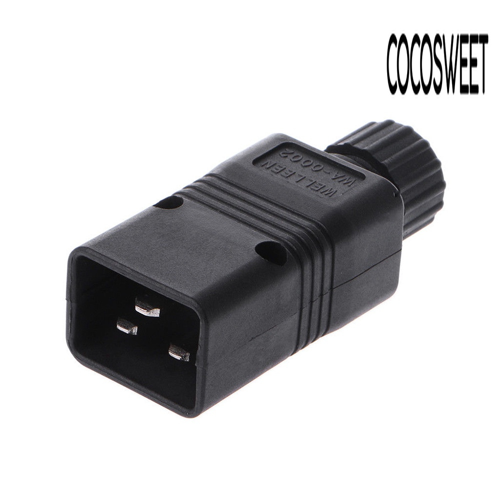 CT-Rewirable IEC 320-C20 Male Connector 16A AC 3 Pin Power Adapter Plug ...
