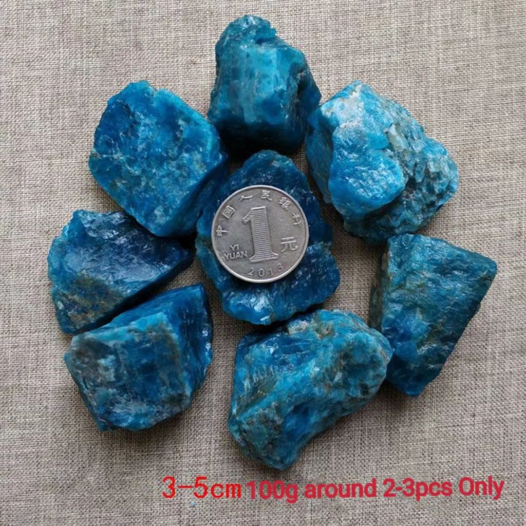 Crystal Blue Apatite raw stone (Motivation Stone) 100g | Shopee Philippines
