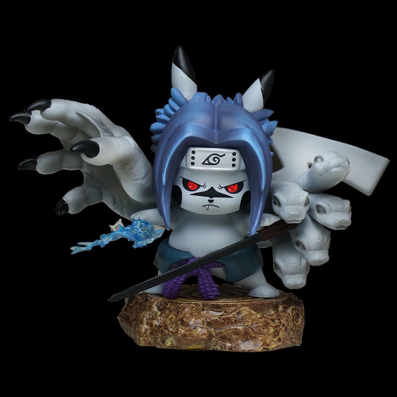 Naruto Pokémon linkage Action figures GK Birthday Gift Pikachu Sasuke ...