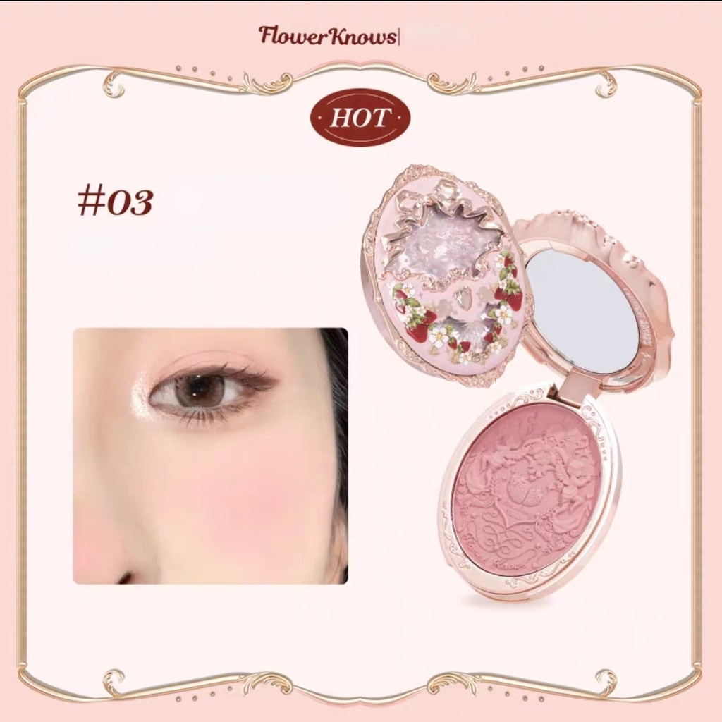 Flower Knows Strawberry Embossed High-value Blush Two-in-one Advanced ...