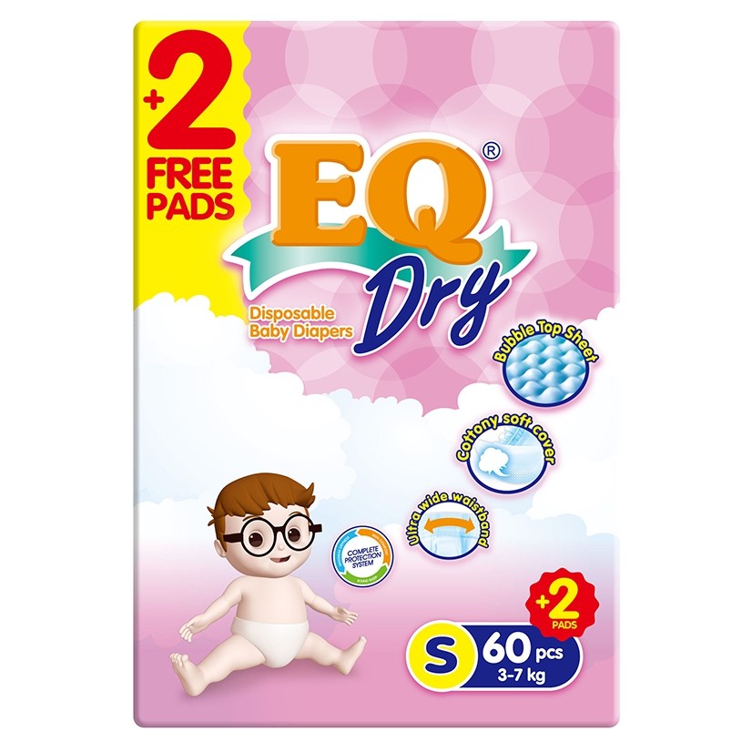 EQ Dry Jumbo Pack Small 60's - Tape Baby Diapers | Shopee Philippines