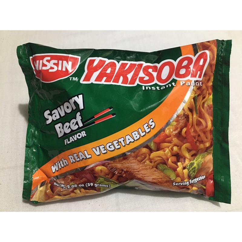 Yakisoba pancit canton with real vegetables 59g | Shopee Philippines