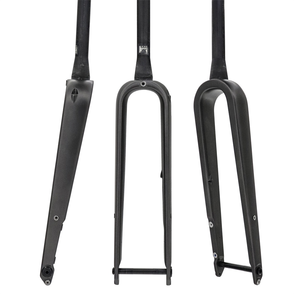 Full Carbon Fiber Bicycle Road Gravel Front Fork Internal cable routing Barrel Shaft Bike Fork ...