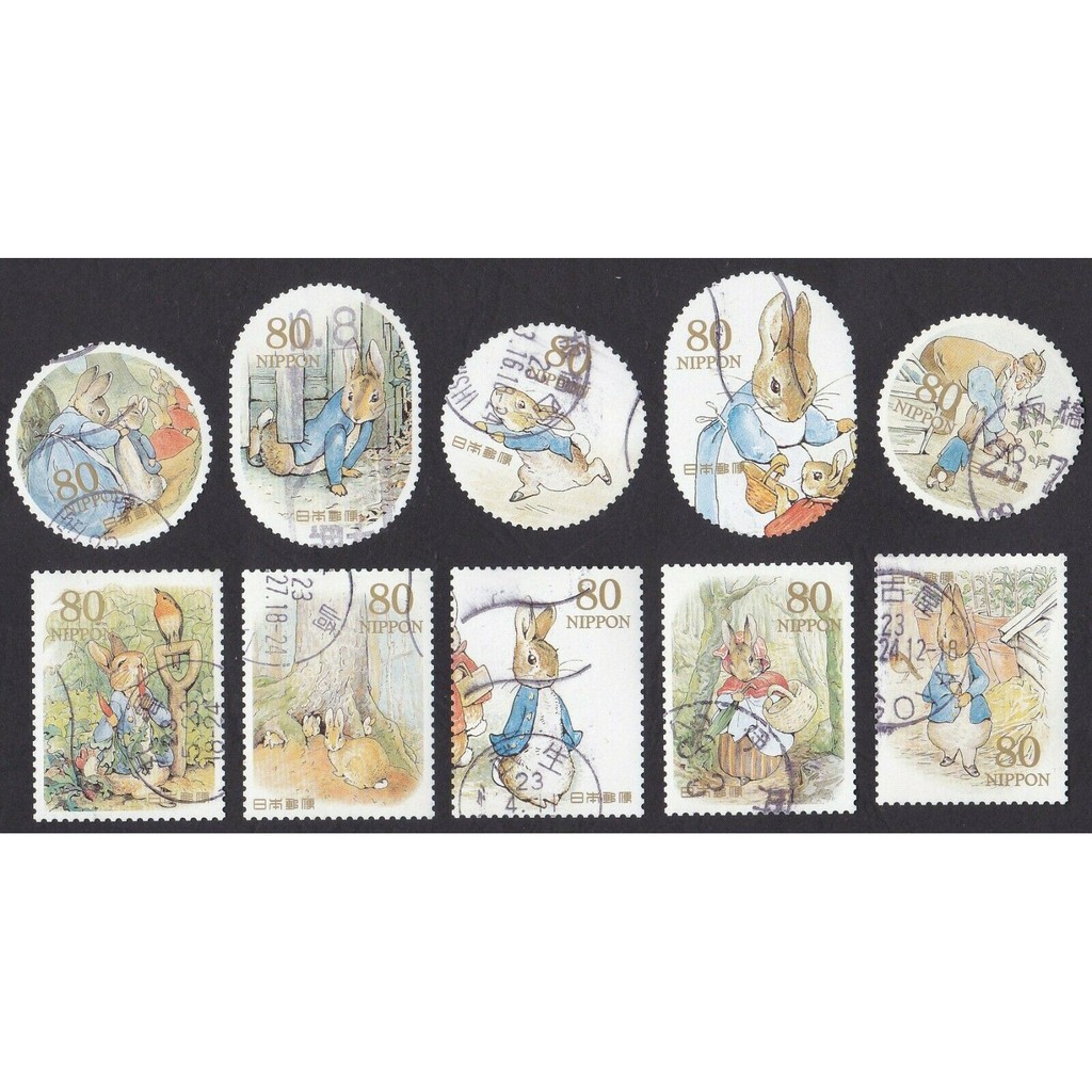 Japan 2011 G48 Greetings The Tale of Peter Rabbit stamp 10v USED ...
