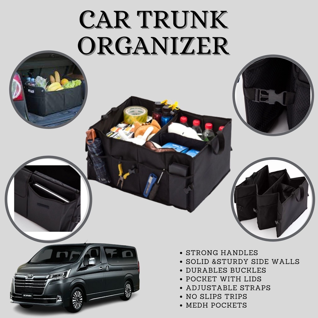 NEW CAR TRUNK ORGANIZER FOR TOYOTA HIACE| UNIVERSAL CAR TRUNK BOOT ...