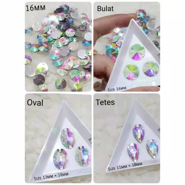 Diamond sewing Diamond oval Diamond Drops Diamond Drops | Shopee ...