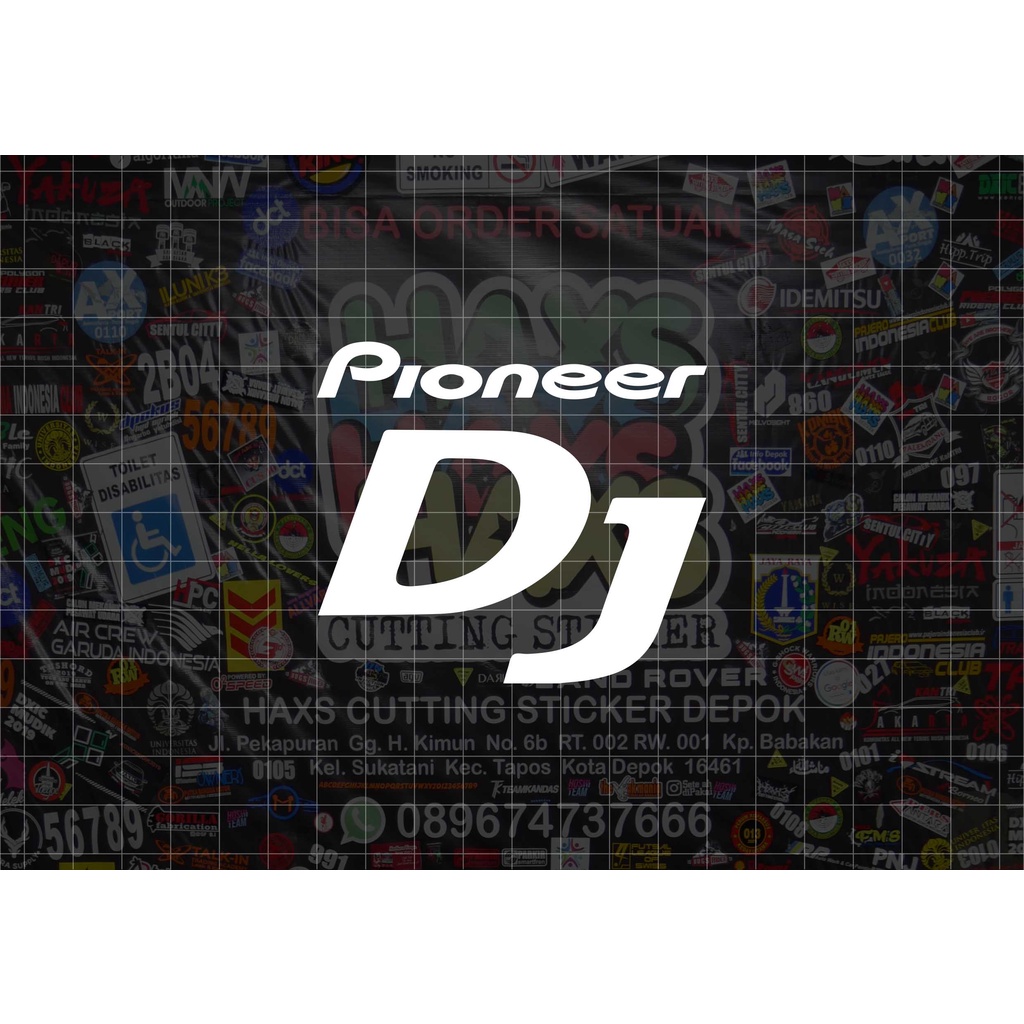 Cutting Sticker Pioneer Dj Logo Size 8cm For Car & Motorcycle | Shopee ...