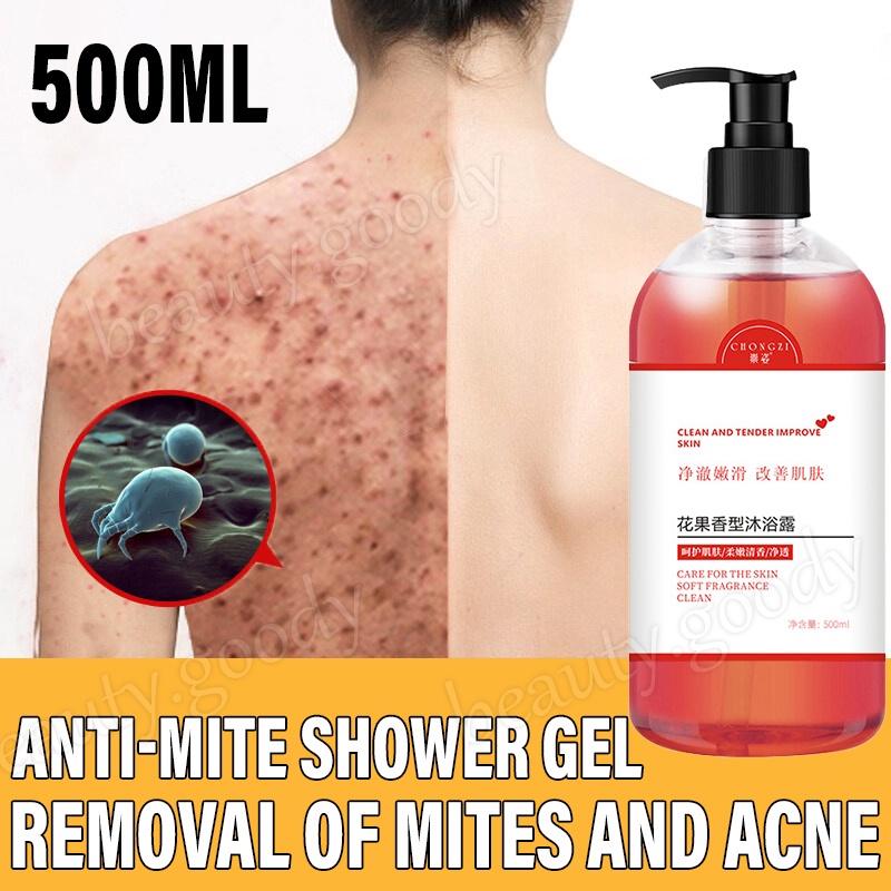 500ML Niacinamide shower gel Body Wash Perfume shower gel Anti acne Mite Remove Moisturizing ...
