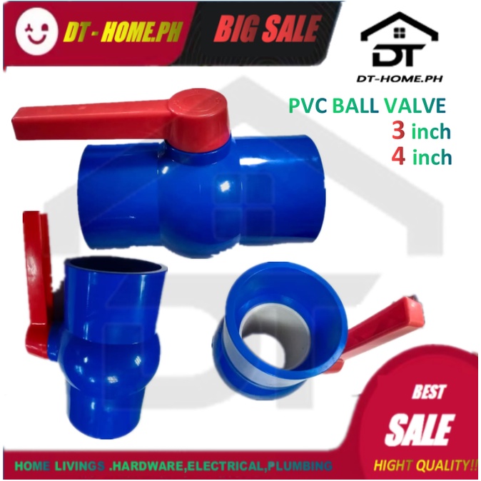 3inch and 4inch PLASTIC PVC Ball Valves Blue Gate Valve /Shower Valves ...