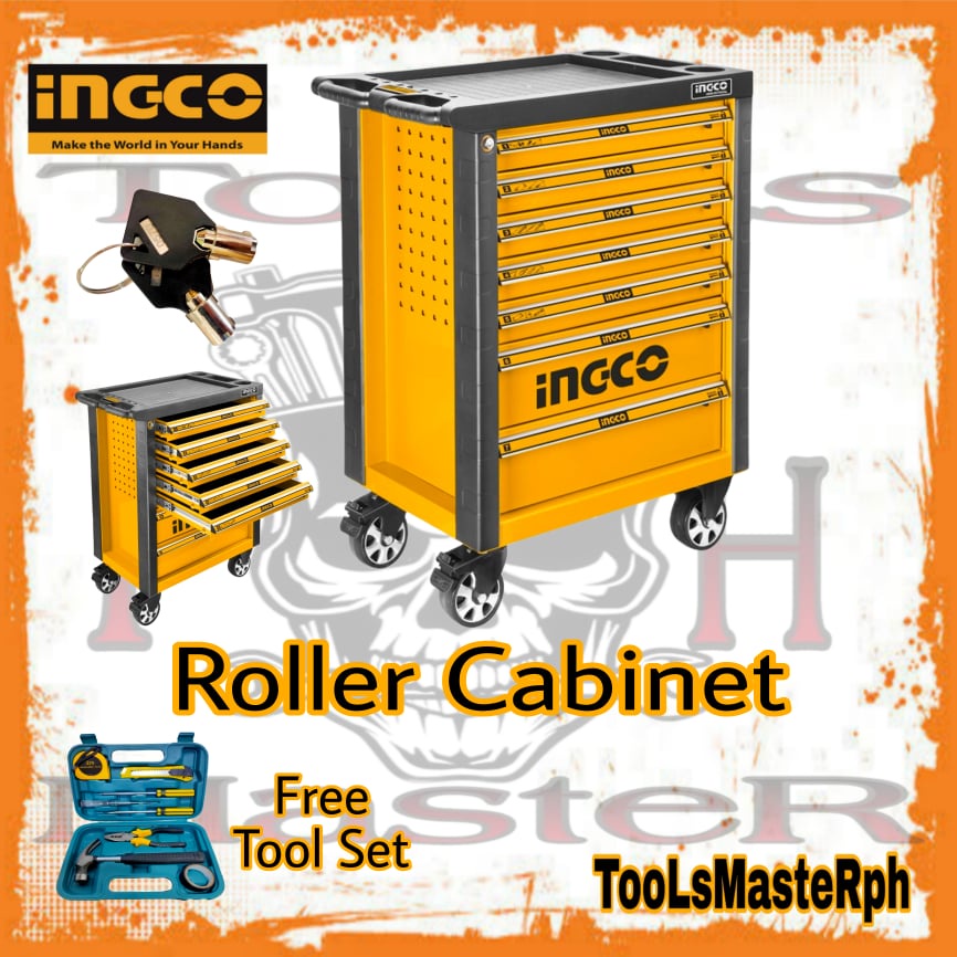 INGCO INDUSTRIAL EMPTY Roller Cabinet W/ 7PCS Drawers HDTC01072 FREE ...