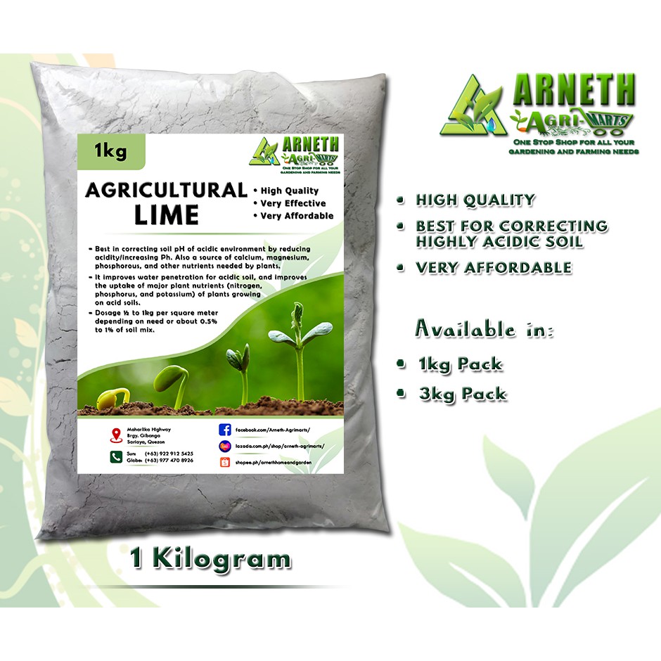 AGRICULTURAL LIME ORGANIC FERTILIZER 1KG | Shopee Philippines
