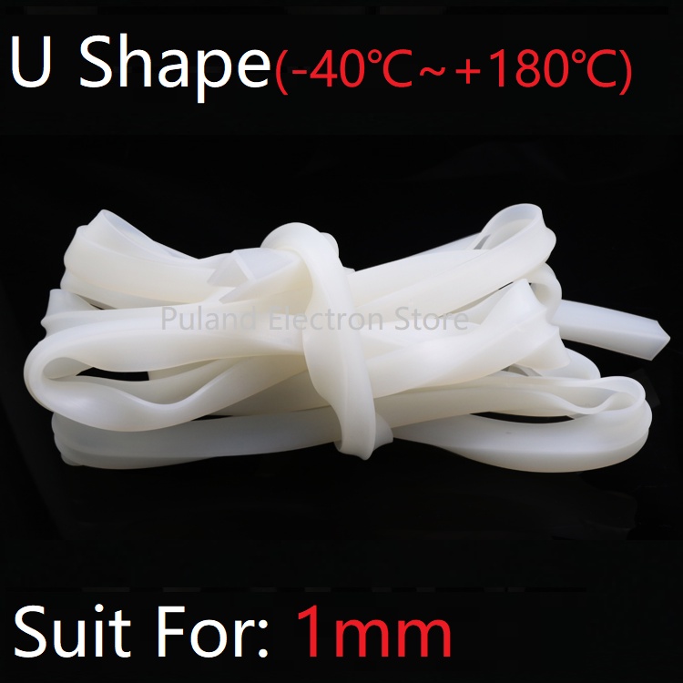 U Shape Seal Strip 1mm Channel Silicone Rubber Wrap Slid Window Car ...