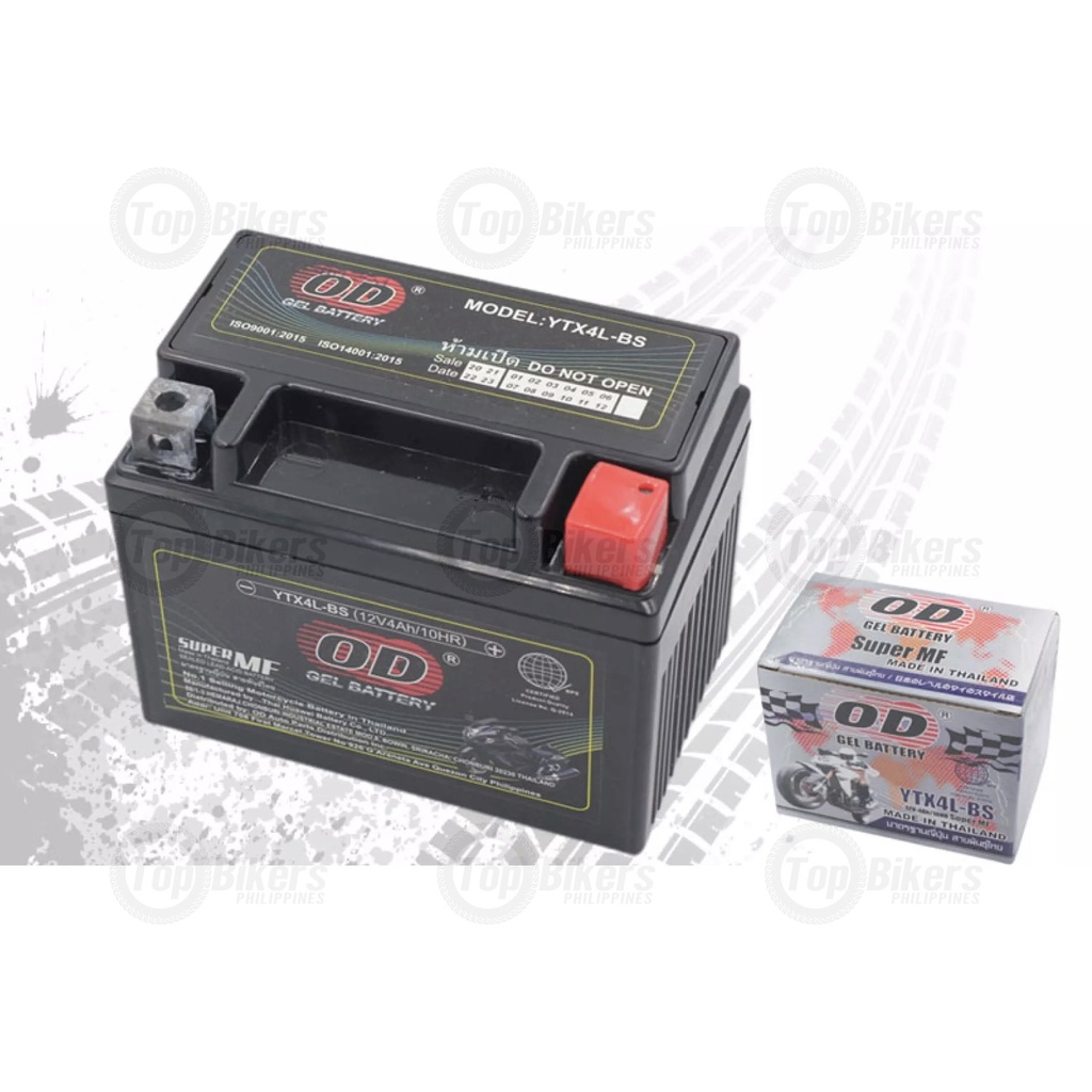 OD Battery YTX4L-BS 4L XRM 110/125, Wave 100/125, Click 125/150, BeAT ...