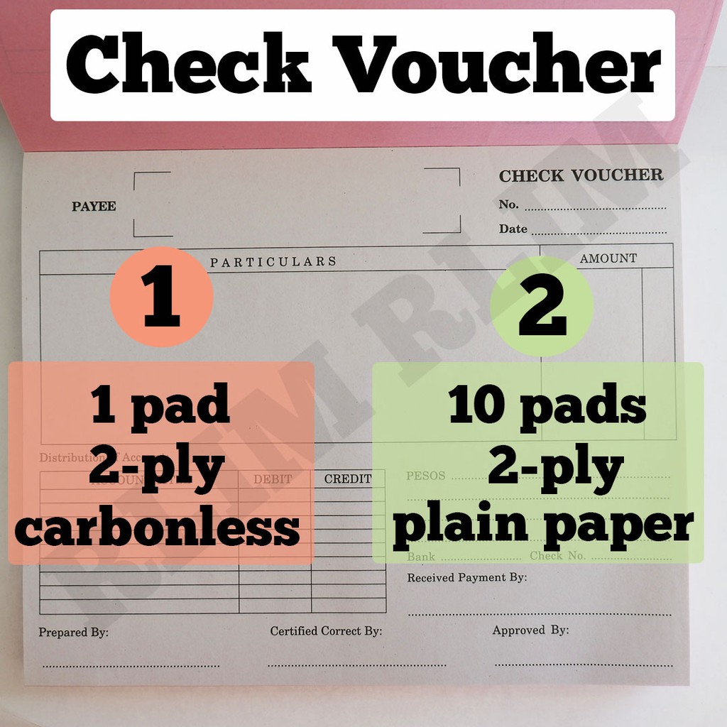 Check Voucher Carbonless Carbonized or Plain | Shopee Philippines