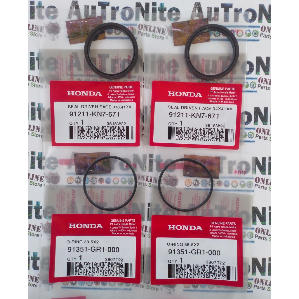 Driven Face Seal Package 34X41X4 91211-KN7-671 O-RING PINION CAP 38.5X2 ...