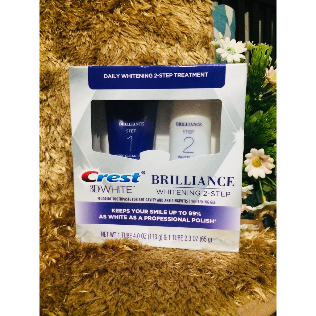 Crest 3D White Brilliance + Whitening Two-step Toothpaste | Shopee ...