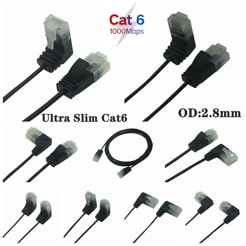 Superfine Ultra Slim Cat6 Ethernet Cable RJ45 Right Left Up Down 90 ...