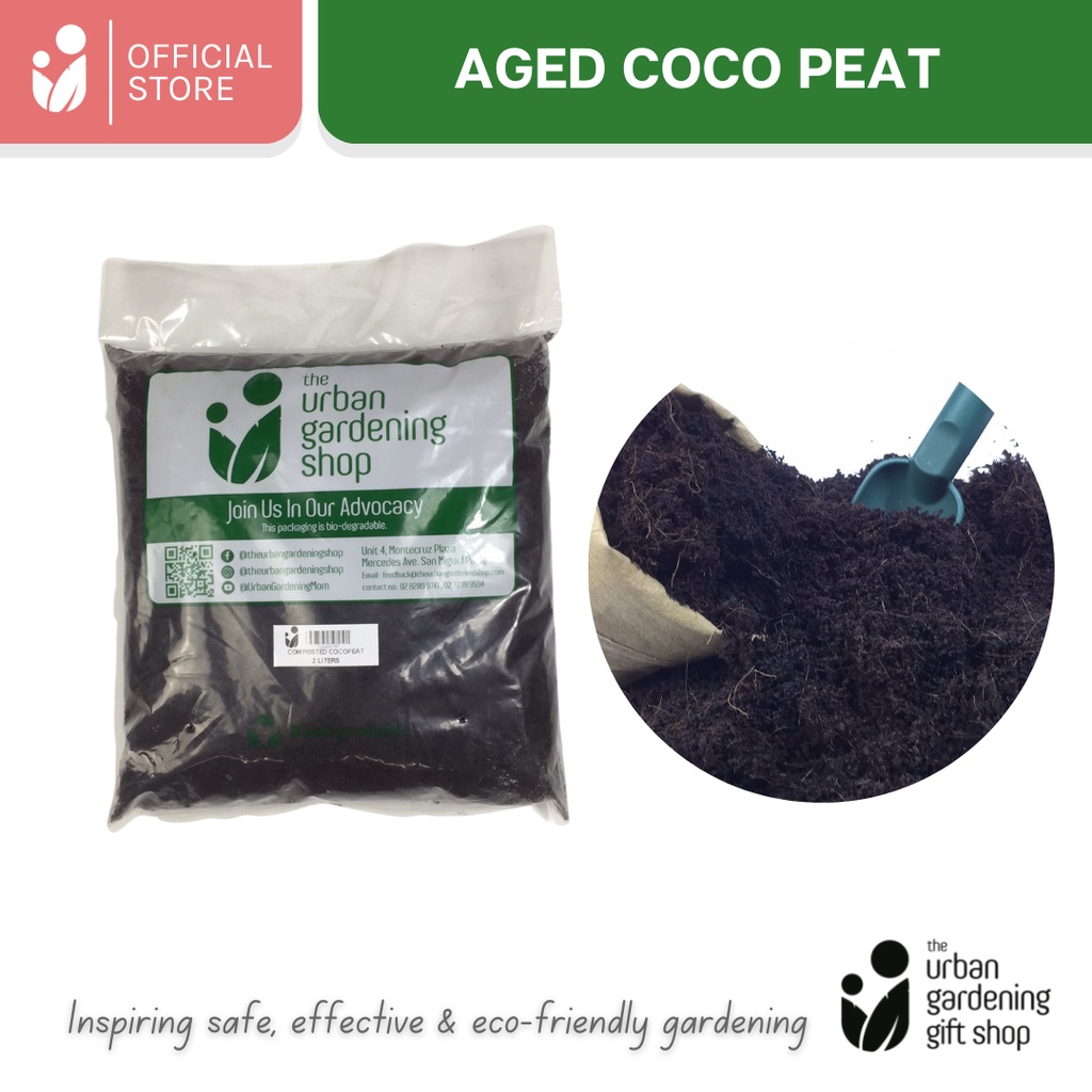 THE URBAN GARDENING SHOP Aged Composted Coco Peat - Soil Substitute for ...