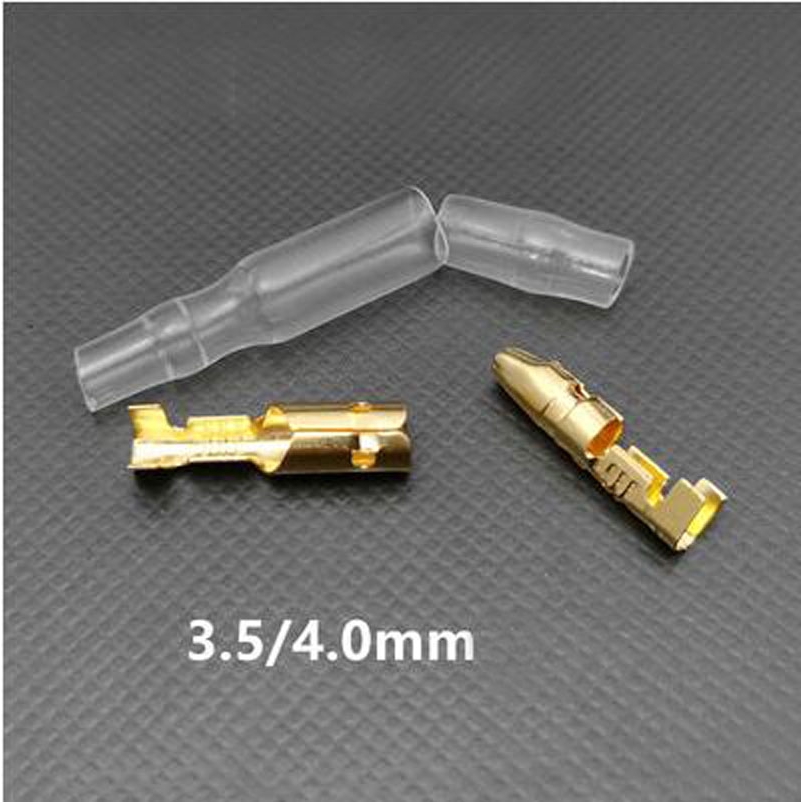 20Sets Bullet Terminal Male and Female Set 4mm/3.5mm Single Hole Plug ...