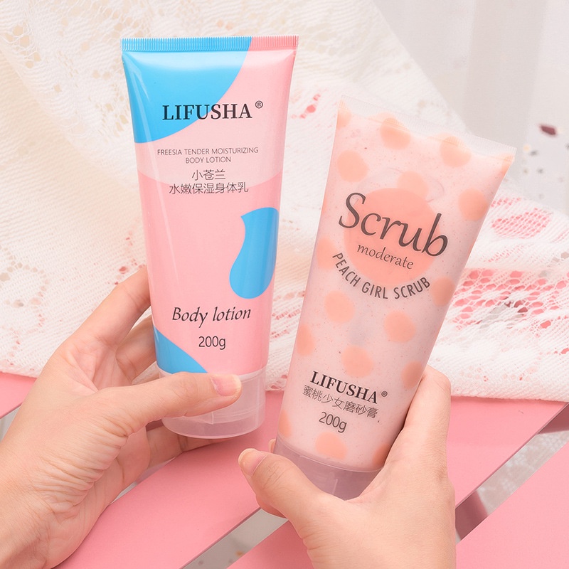 Lifusha Tender Moisturizing Body Lotion Peach Girl Scrub Hydrating ...