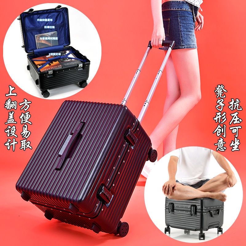Influencer Upper Flip Trolley Case 1 Suitcase Captain Male Small Camera ...