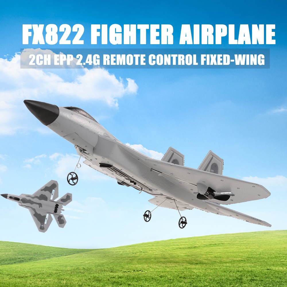 FX822 F-22 Raptor Model Fighter Airplane 2CH EPP 2.4G Remote Control ...