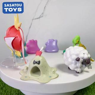 Pokemon figures Rotom Rockruff Abra Wooloo Machop Pancham Treecko ...