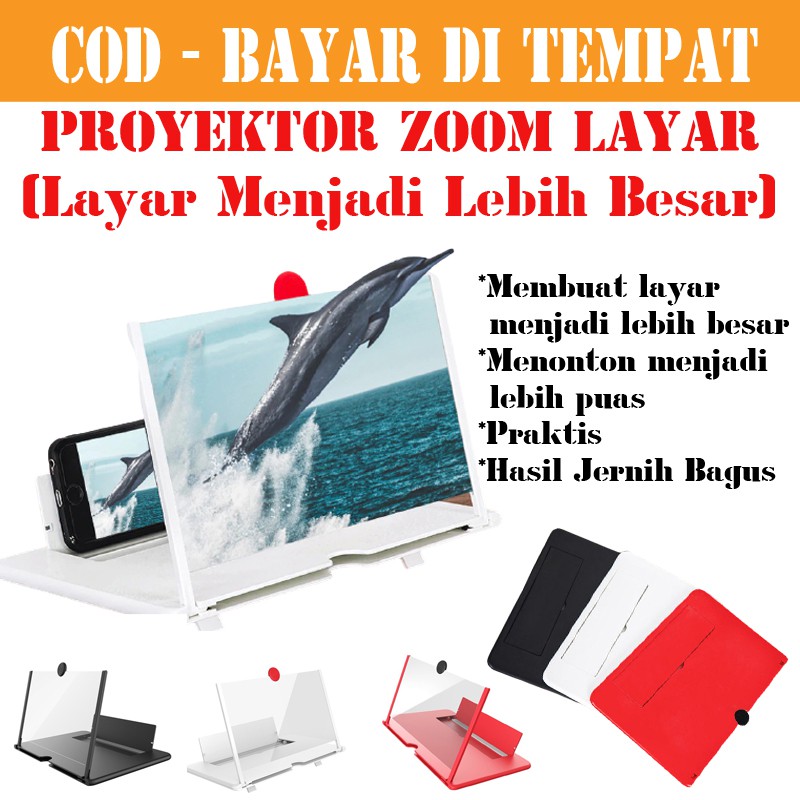 LAYAR Indotrusted Stand Projector Screen HP Screen Bigger Screen Zoom ...