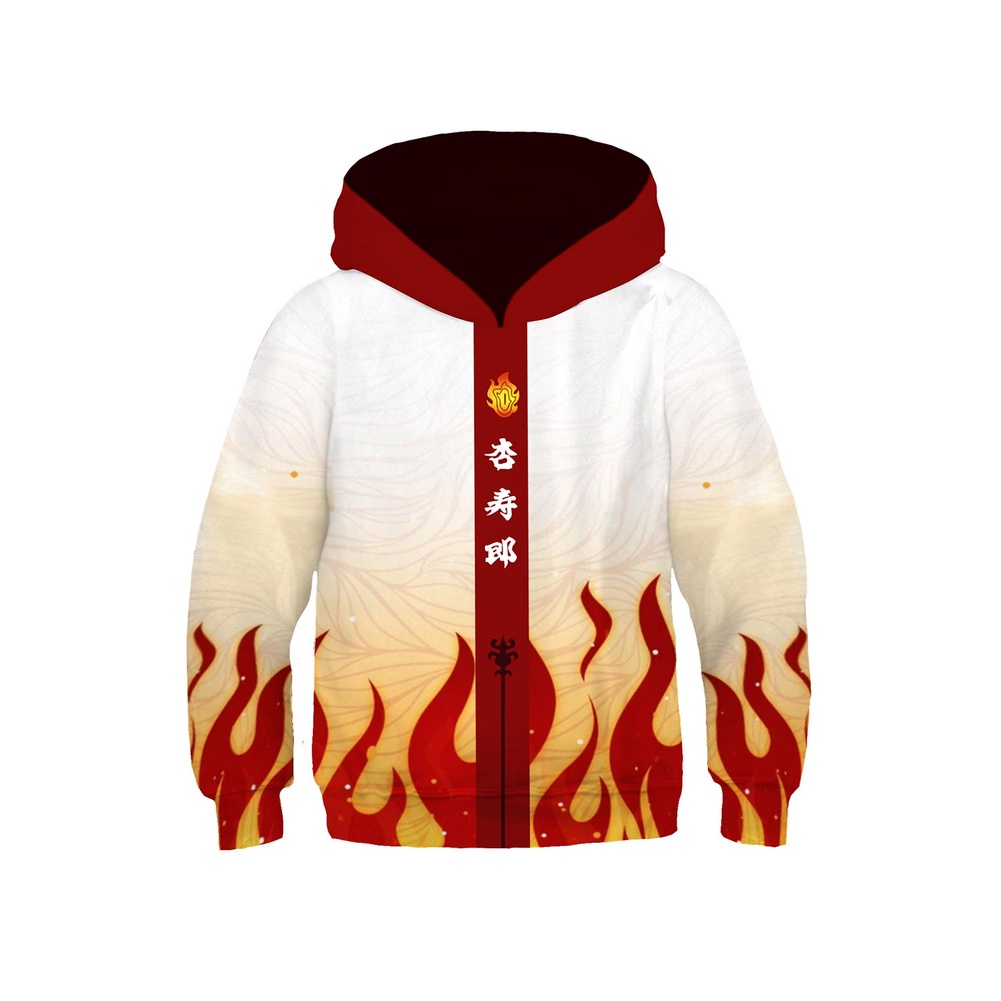 Loesoul Kids Demon Slayer Cosplay Hoodie Rengoku Kyoujurou Cosplay ...