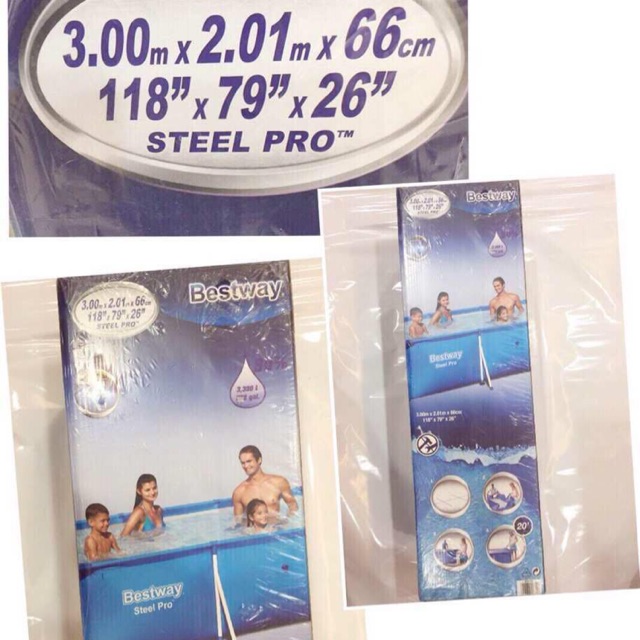 Bestway small frame pool 300x201x66cm(118"x89"x26") | Shopee Philippines