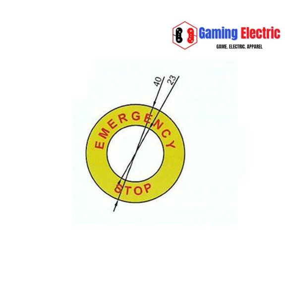 Name Plate Panel Emergency Stop Dia. 40mm Acrylic Plate | Shopee ...