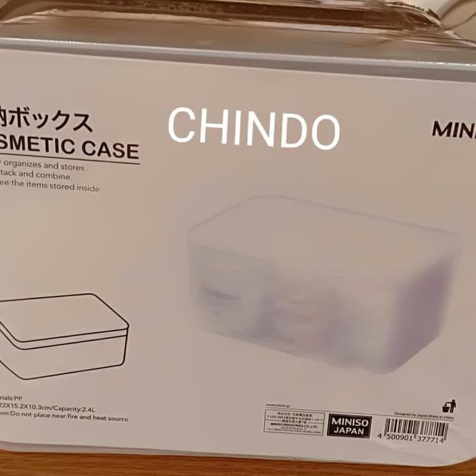 Serbu Miniso Lidded Clear Table Cosmetic Box Place Organizer | Shopee ...