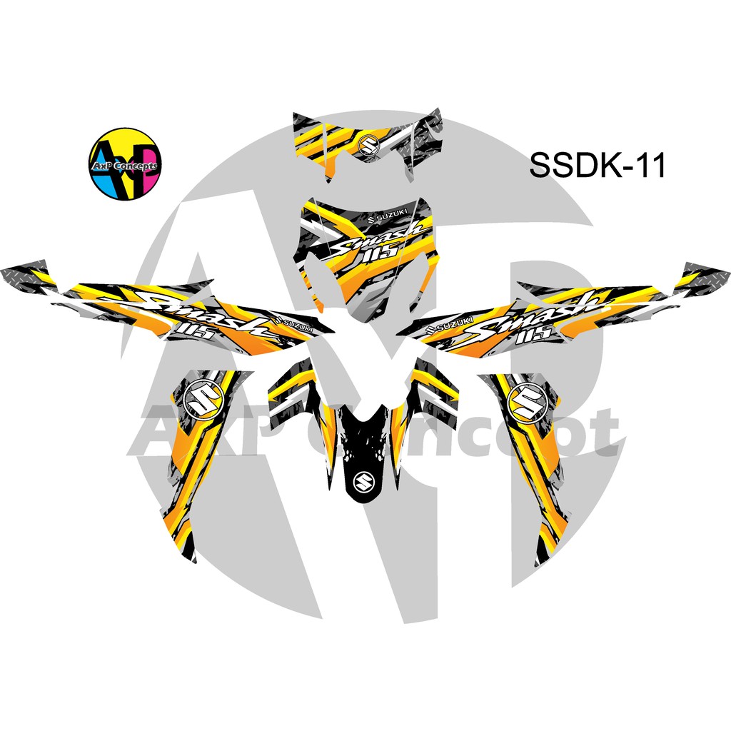 Suzuki Smash 115 Full Decals SSDK-11 (Laminated) | Shopee Philippines