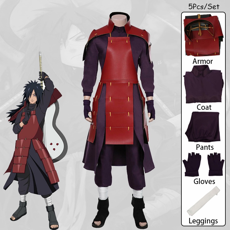 Anime Naruto Shippuden Uchiha Madara Cosplay Costume Cos Fancy Party ...
