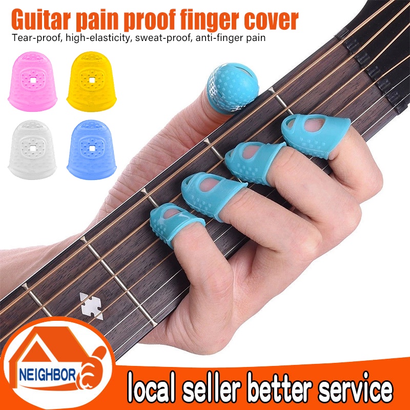 【In Stock】Music 4 Pcs/set Guitar Thumb Picks Finger Cap Protective ...