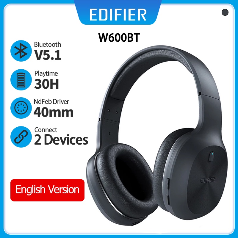 Edifier W600BT - Wireless Minimalist Headphone with Strong Bass ...