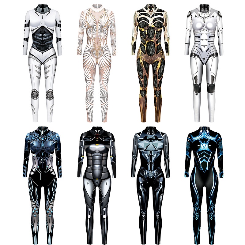 Adult's Cosplay Costume Machine Armor Series 3D Digital Printed Long ...